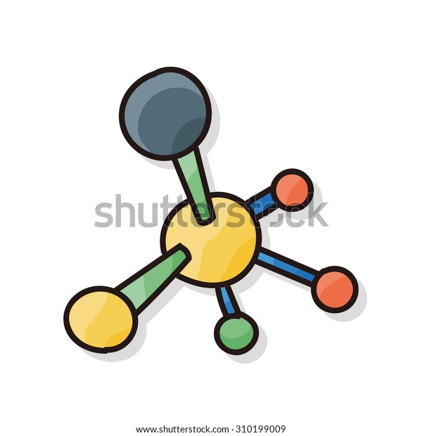 Molecular Modeling Doodle Stock Vector (Royalty Free) 310199009 ...