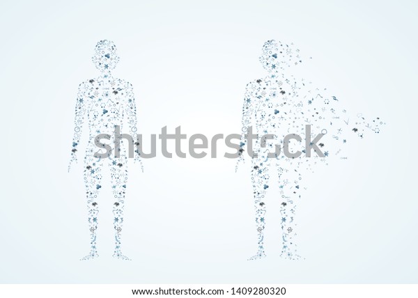 Molecular Structure Concept Human Body Dna Stock Vector (Royalty Free ...