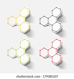 Molecular Structure Sticker Stock Vector (Royalty Free) 179385107 ...