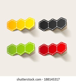 Molecular Structure Sticker Stock Vector (Royalty Free) 188145317 ...