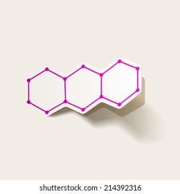 Molecular Structure Sticker Stock Vector (Royalty Free) 214392316 ...