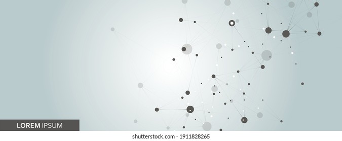 Molecule Background Vector Banner Design Template Stock Vector (Royalty ...