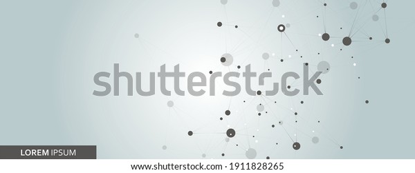 Molecule Background Vector Banner Design Template Stock Vector (Royalty ...