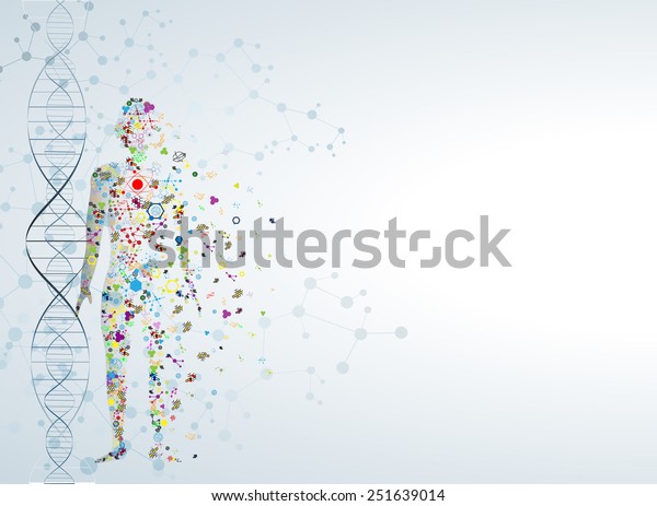 Molecule Body Concept Human Dna Eps10 Stock Vector (Royalty Free) 251639014