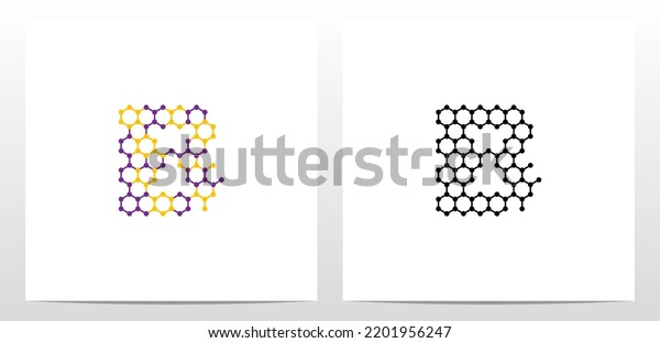 Molecule Chemistry Letter Logo Design B Stock Vector (Royalty Free ...