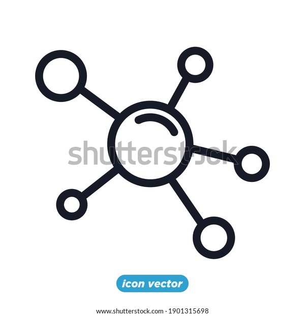 Molecule Icon Template Color Editable Molecule Stock Vector (Royalty ...