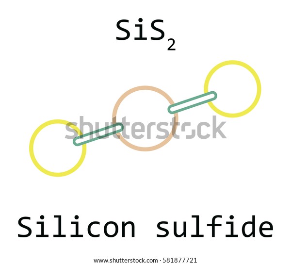 Molecule Sis2 Silicon Sulfide Isolated On Stock Vector (Royalty Free ...