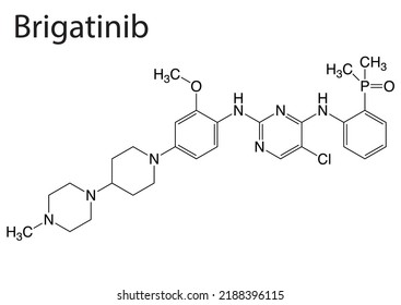 Molecule Structure Anticancer Drug Brigatinib Stock Vector (Royalty ...