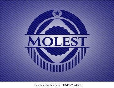 Molest Badge Denim Texture Stock Vector (Royalty Free) 1341717491 ...