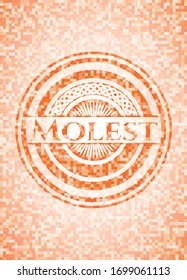 Molest Orange Mosaic Emblem Vector Illustration Stock Vector (Royalty ...