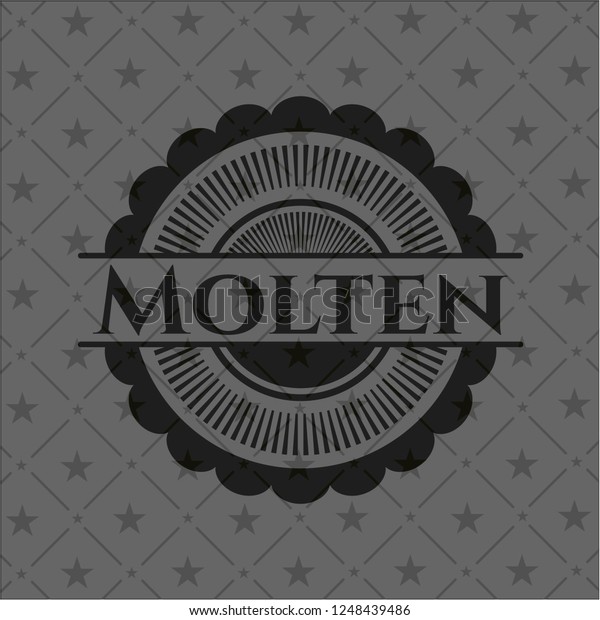 Molten Realistic Black Emblem Stock Vector (Royalty Free) 1248439486 ...