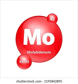 Molybdenum Mo Icon Structure Chemical Element Stock Vector (Royalty ...