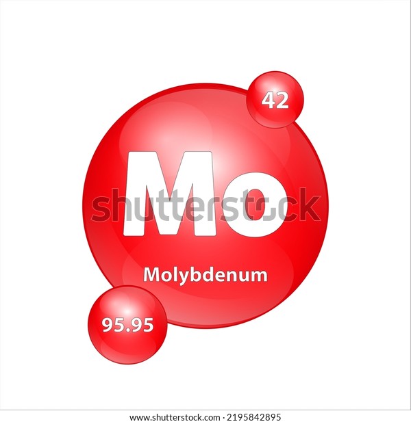 Molybdenum Mo Icon Structure Chemical Element Stock Vector (Royalty ...