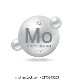 Molybdenum Molecule Models Silver Chemical Formulas Stock Vector ...