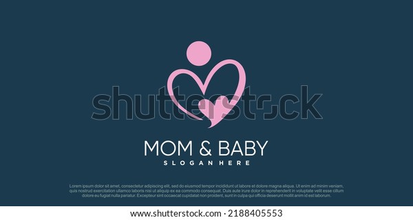 Mom Baby Logo Design Vector Creative Stock Vector (Royalty Free ...