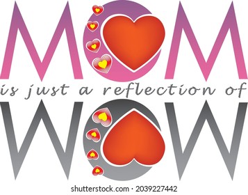 Mom Just Reflection Wow Vector Mothers Stock Vector (Royalty Free ...