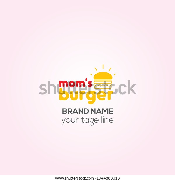 Moms Burger Vector Logo Fast Food Stock Vector (Royalty Free ...