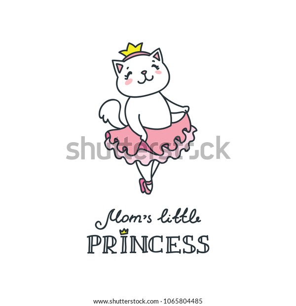Moms Little Princess Doodle Vector Illustration Stock Vector (Royalty ...