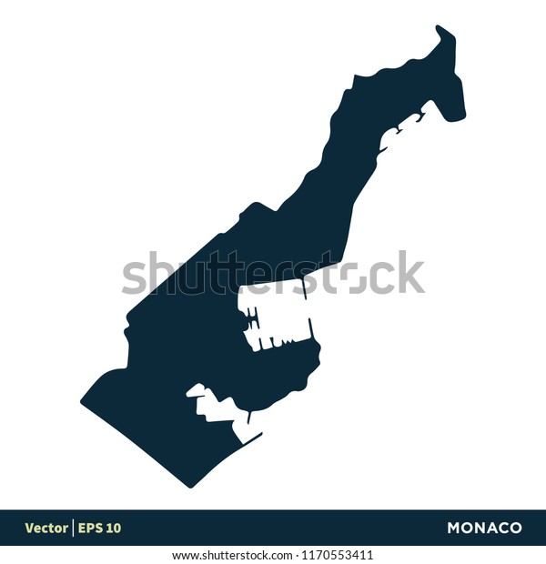 Monaco Europe Countries Map Vector Icon Stock Vector (Royalty Free ...