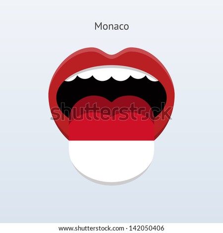 Monaco Language Abstract Human Mouth Vector Stock Vector (Royalty Free ...