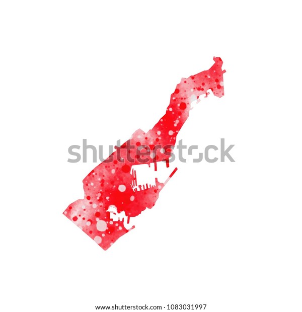Monaco Map Water Colors Design Flag Stock Vector (Royalty Free ...