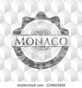 Monaco Realistic Grey Emblem Cube White Stock Vector (Royalty Free ...