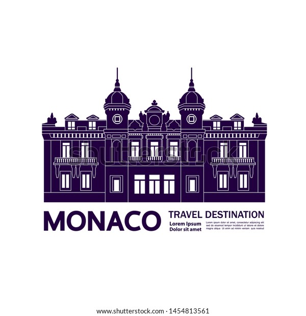 Monaco Travel Destination Grand Vector Illustration Stock Vector ...