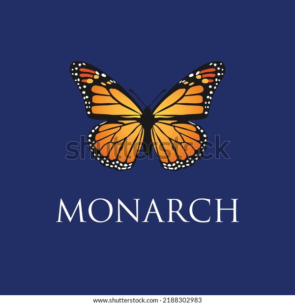 Monarch Butterfly Vector Drawn Illustration Stock Vector (Royalty Free ...