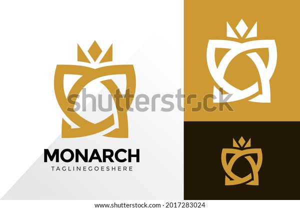 Monarch Crown Logo Design Brand Identity Stock Vector (Royalty Free ...