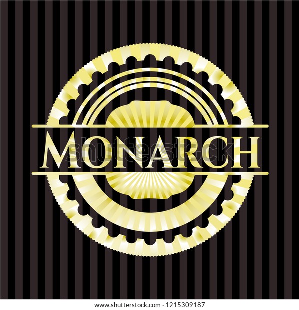 Monarch Gold Emblem Badge Stock Vector (Royalty Free) 1215309187 ...