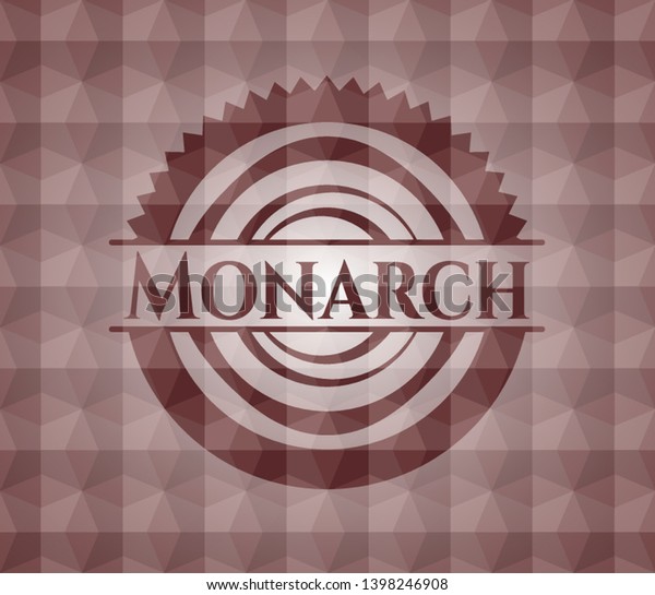 Monarch Red Seamless Emblem Badge Geometric Stock Vector (Royalty Free ...