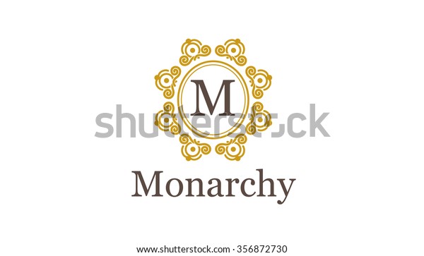 Monarchy M Letter Symbol Logo Vector: vector de stock (libre de ...