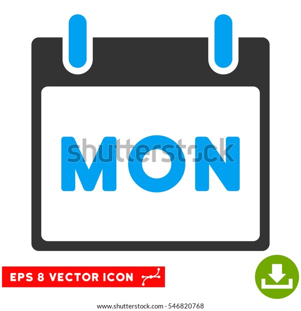 Monday Calendar Page Icon Vector Eps Stock Vector (Royalty Free ...