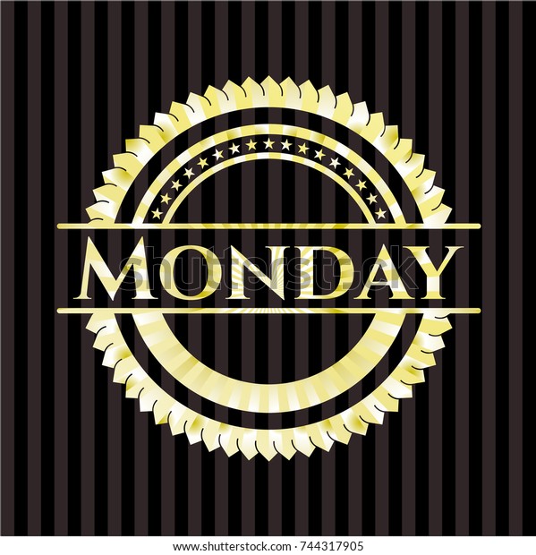 Monday Gold Emblem Stock Vector (Royalty Free) 744317905 | Shutterstock