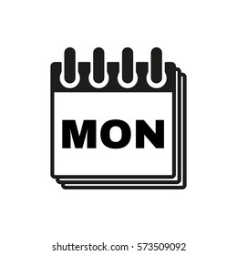 Monday Icon Mon Calendar Data Symbol Stock Vector (Royalty Free) 589475564
