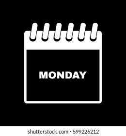 Monday Icon Mon Calendar Data Symbol: vector de stock (libre de ...