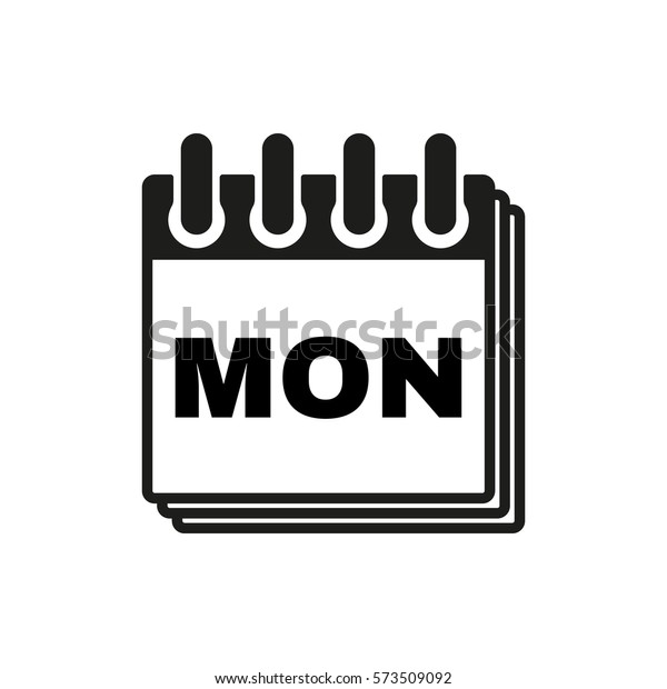 Monday Icon Mon Calendar Data Symbol Stock Vector (Royalty Free) 573509092