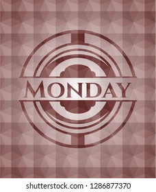 Monday Red Seamless Geometric Emblem Stock Vector (Royalty Free ...