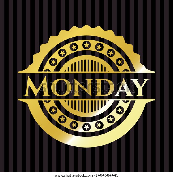 Monday Shiny Badge Vector Illustration Detailed Stock Vector (Royalty ...