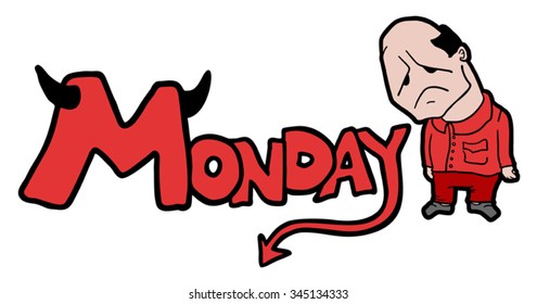 Monday Symbol Stock Vector (Royalty Free) 345134333 | Shutterstock