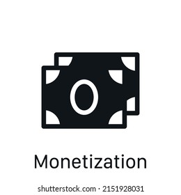 Monetization Icon Isolated On White Background Stock Vector (Royalty ...