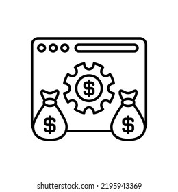 Monetizing Icon Vector Logotype Stock Vector (Royalty Free) 2195943369 ...