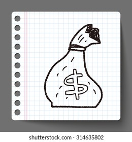 Money Bag Doodle Drawing Stock Vector (Royalty Free) 314635802 ...