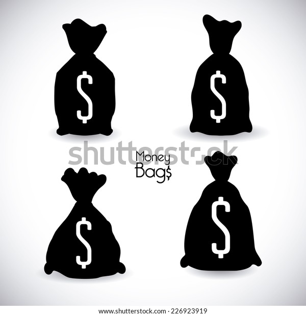 Money Bag Graphic Design Vector Illustration Stock Vector (Royalty Free ...