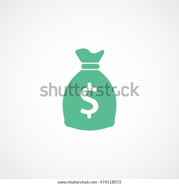 Money Bag Green Flat Icon On Stock Vector (Royalty Free) 474118072