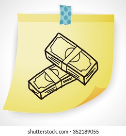 Money Bill Doodle Drawing Stock Vector (Royalty Free) 352189055 ...