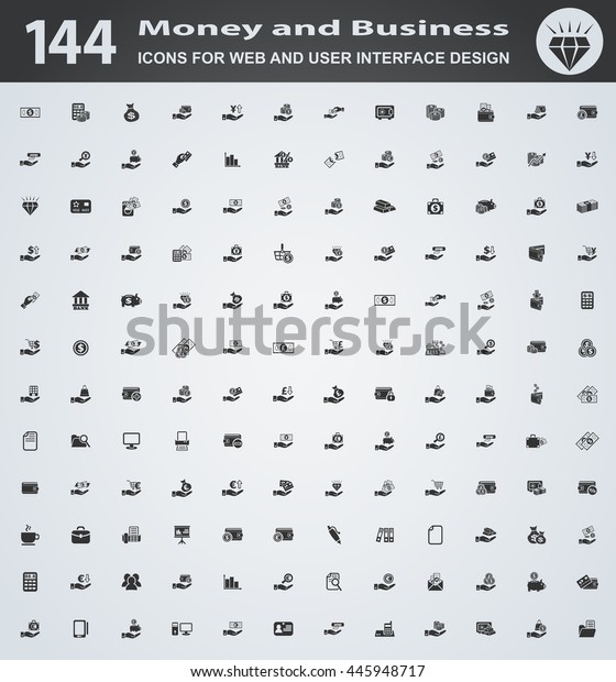 Money Business Icons User Interface Design Stock Vector (Royalty Free ...