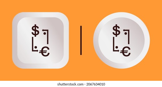 Money Changer Icon Vector Illustration Template Stock Vector (Royalty ...