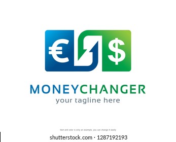 Money Changer Logo Template Design Vector Stock Vector (Royalty Free ...