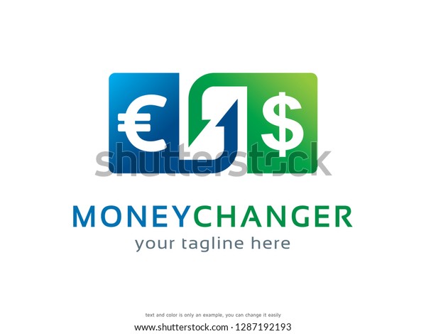 Money Changer Logo Template Design Vector Stock Vector (Royalty Free ...